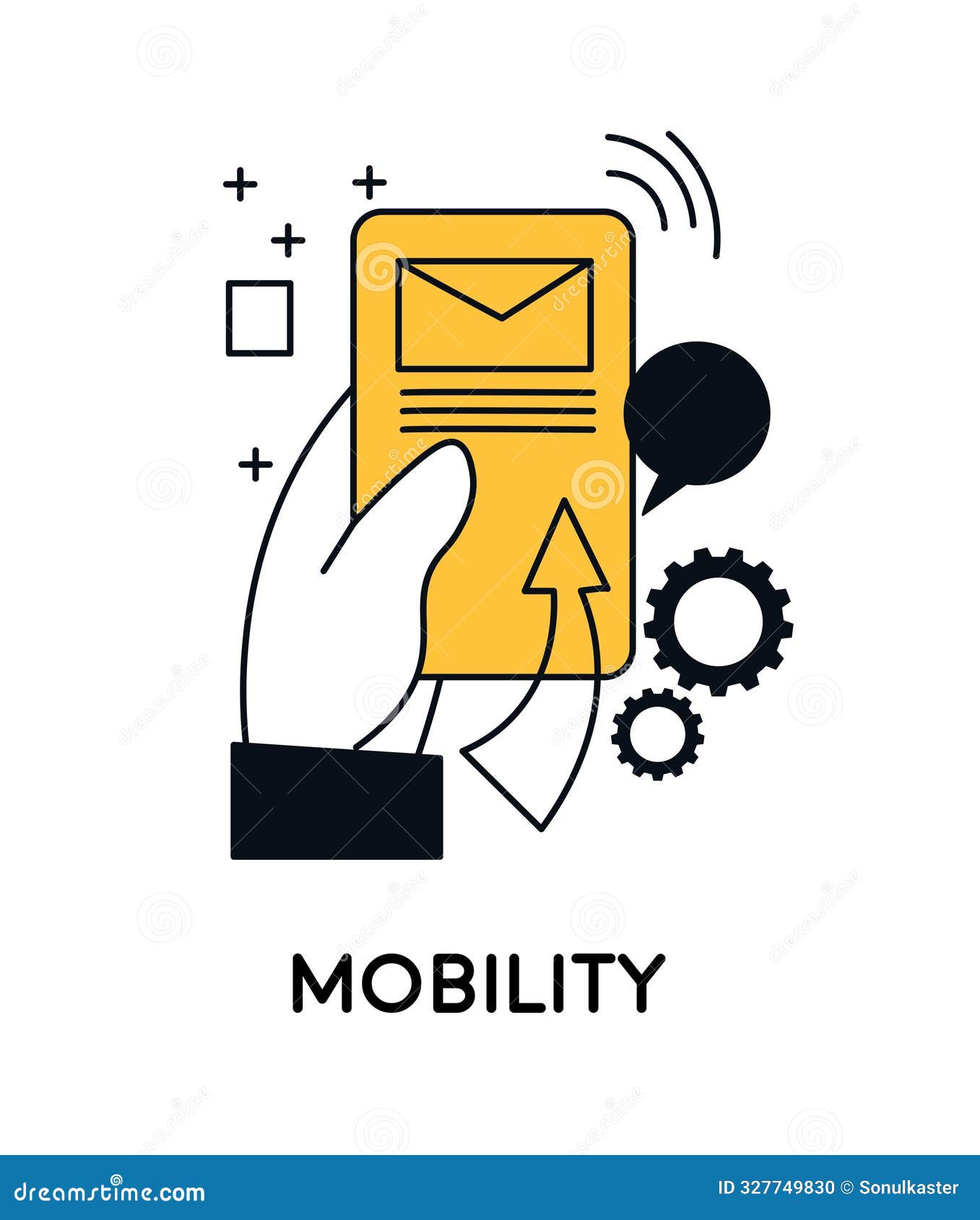 Illustration Depicting a Mobile Device Stock Illustration ...