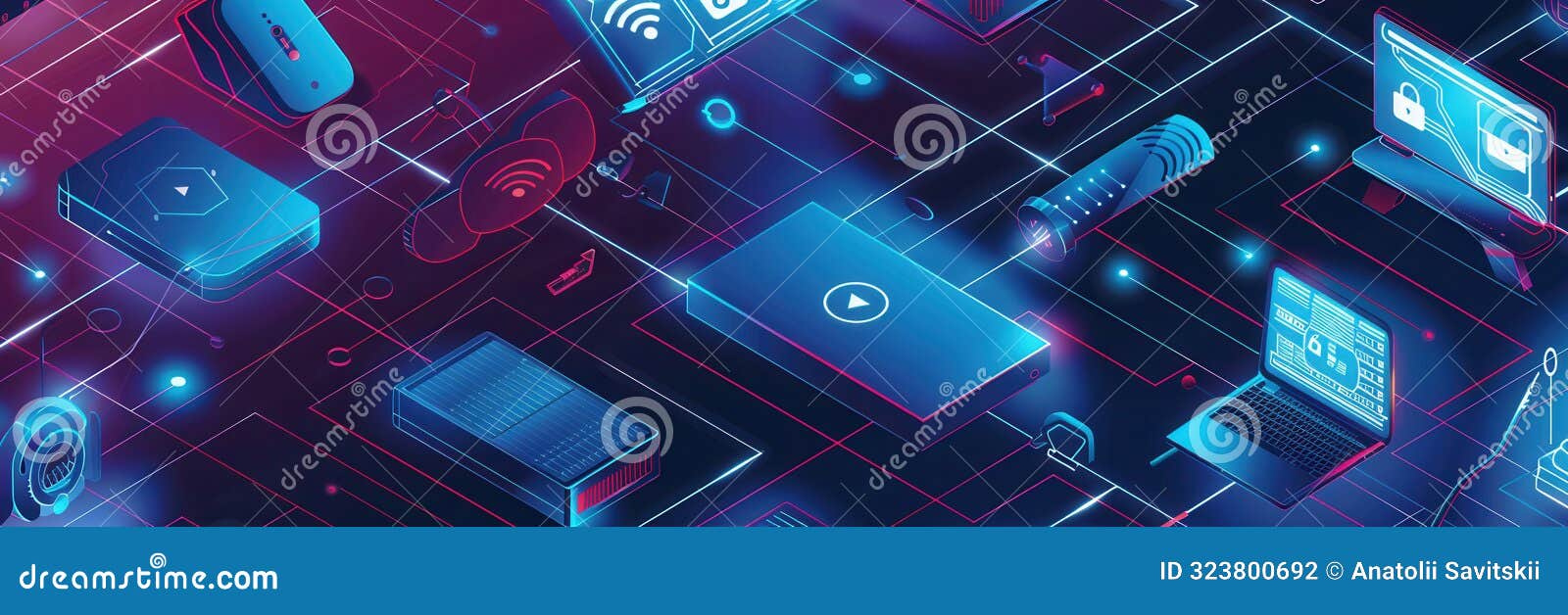 An Illustration Depicting a Network of Interconnected Devices ...