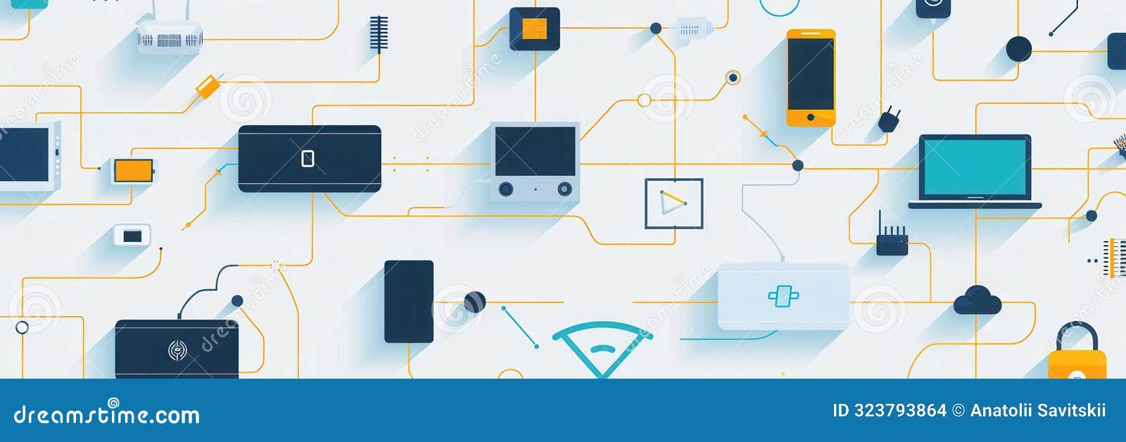 An Illustration Depicting a Network of Interconnected Devices ...