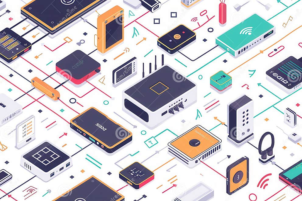 An Illustration Depicting a Network of Interconnected Smart Home ...