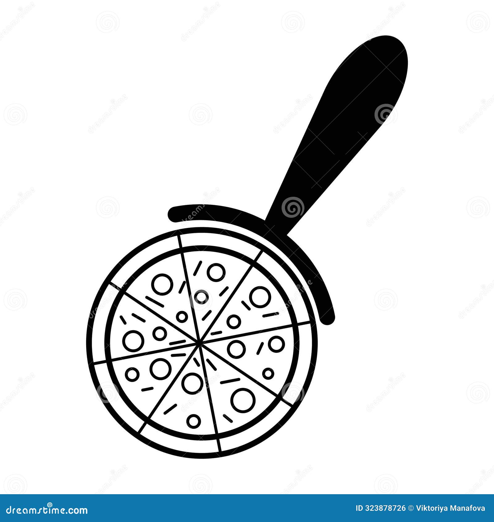 Pizza roller icon stock vector. Illustration of pictogram - 323878726