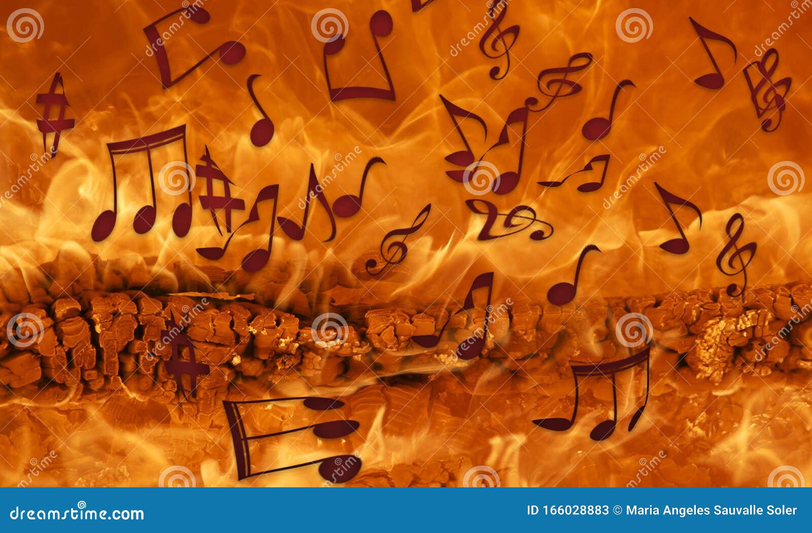 Burning notes. stock illustration. Illustration of burn - 166028883