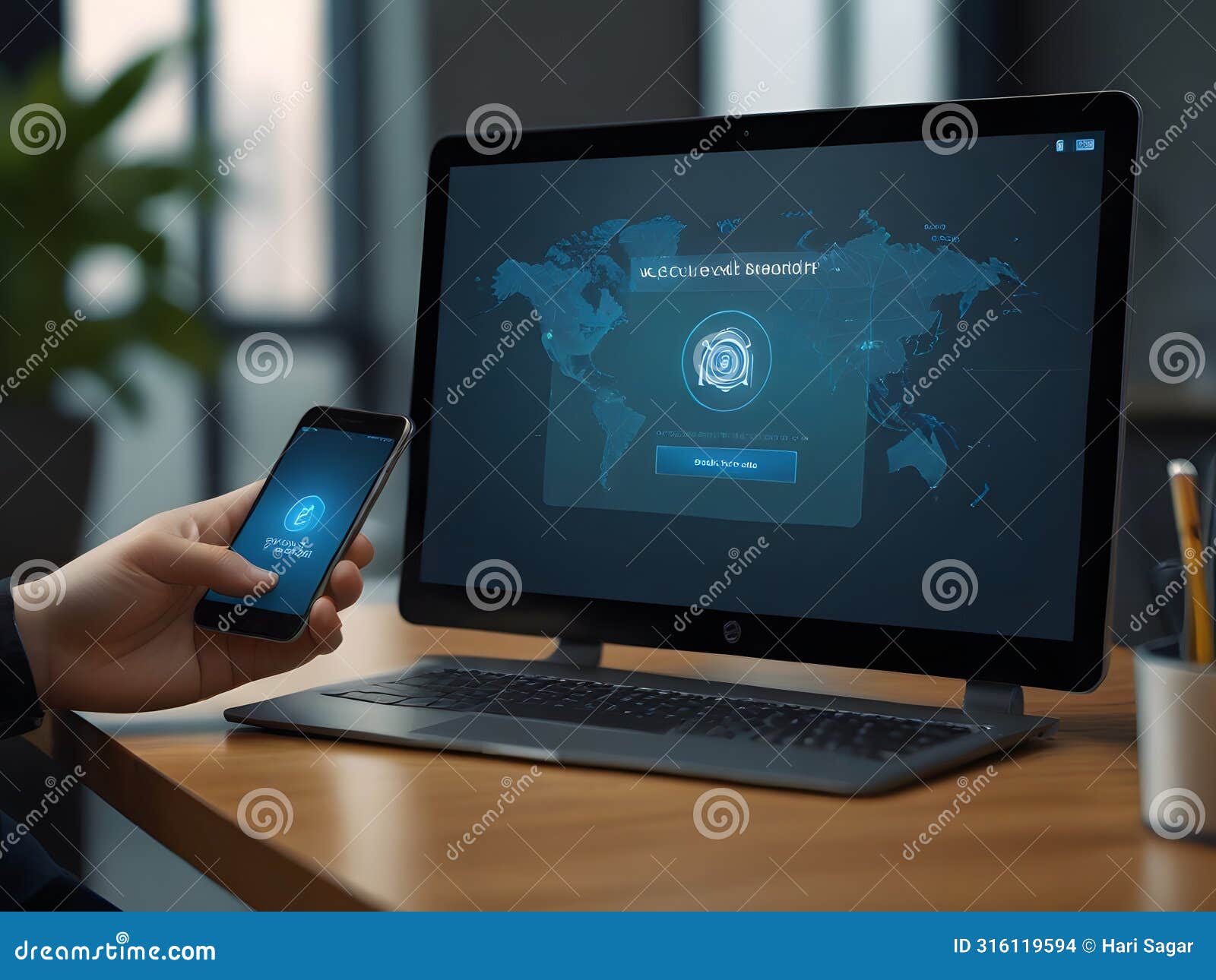 Enhanced Security: Seamless Account Login Across Devices Stock ...