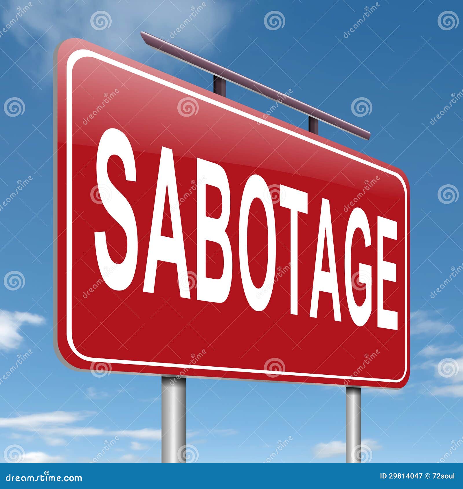 Sabotage concept sign. stock illustration. Illustration of danger ...