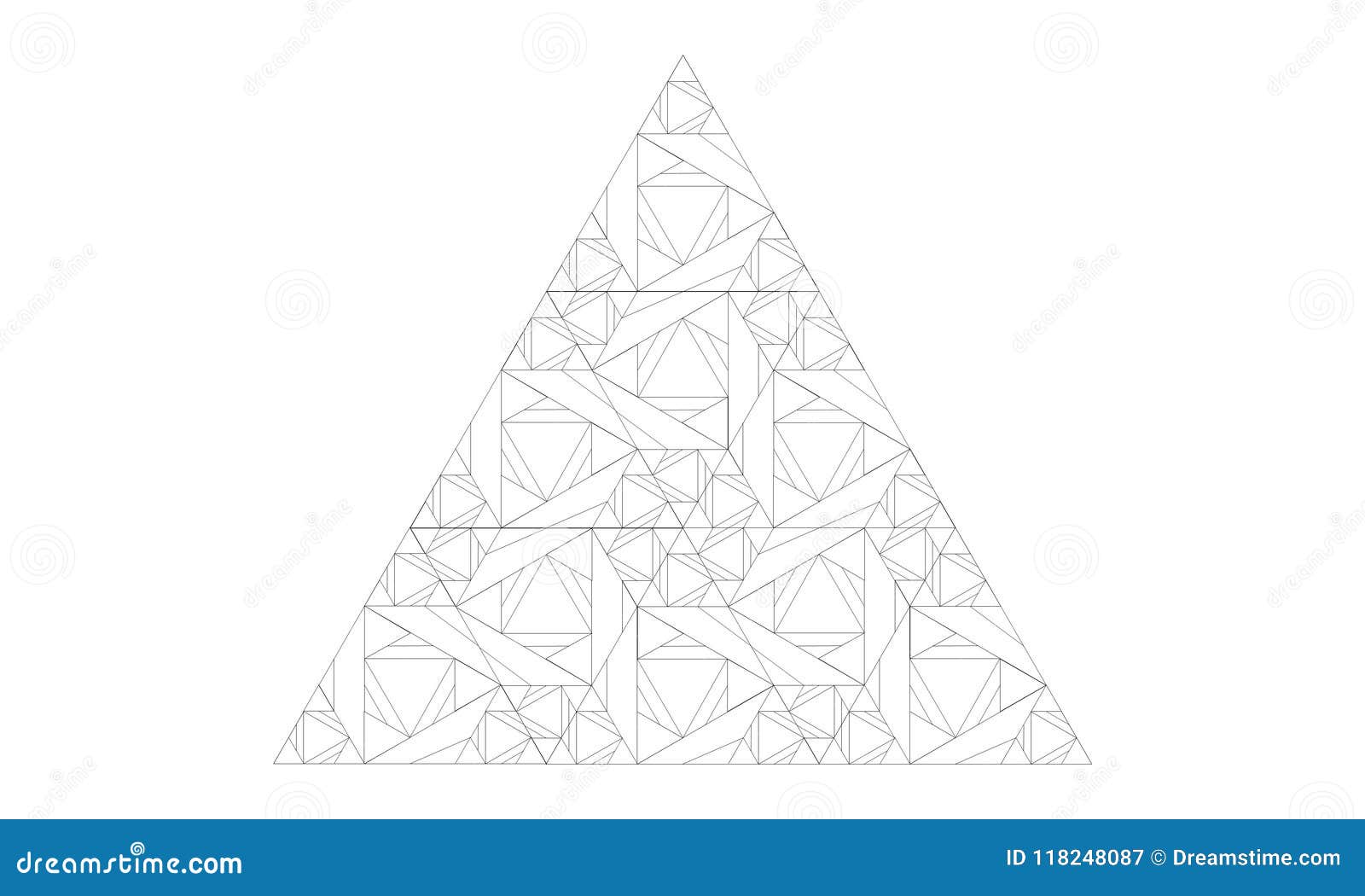 Triangle Form Made of Smaller Triangles Stock Illustration ...
