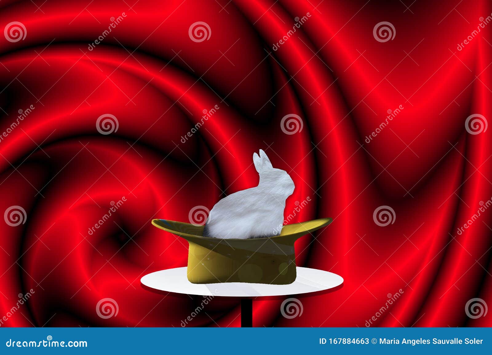 Rabbit and hat stock illustration. Illustration of entertainment ...