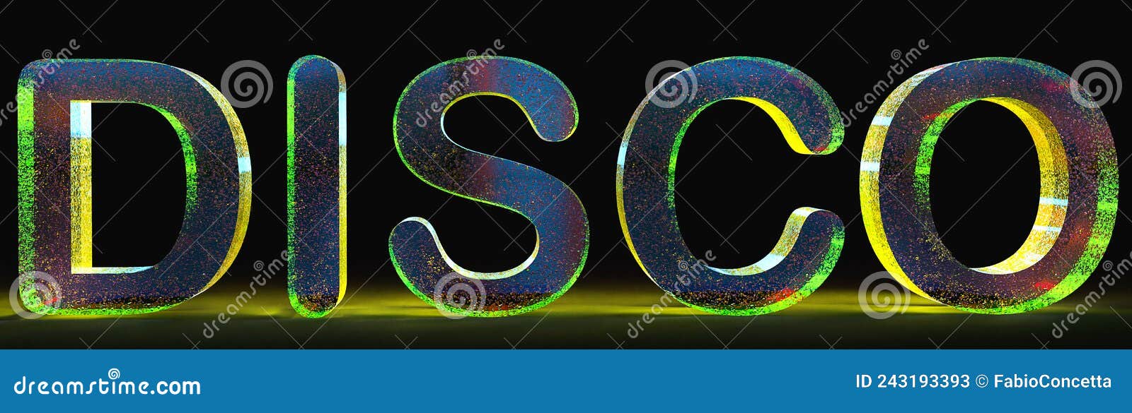 Abstract Psychedelic Style Disco Text Stock Image - Image of evening ...