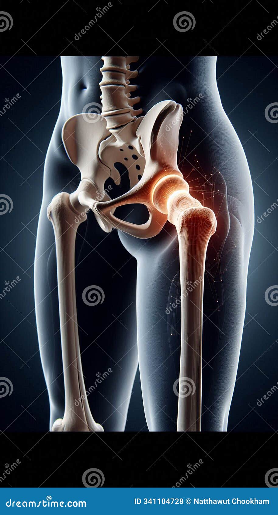 Human Hip Joint Anatomy and Function Illustration Stock Illustration ...