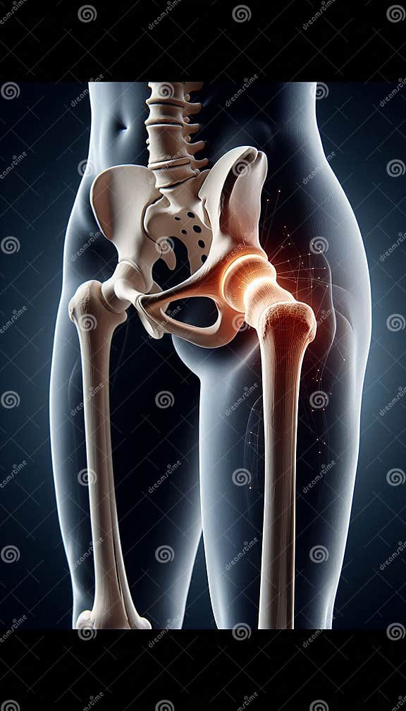 Human Hip Joint Anatomy and Function Illustration Stock Illustration ...