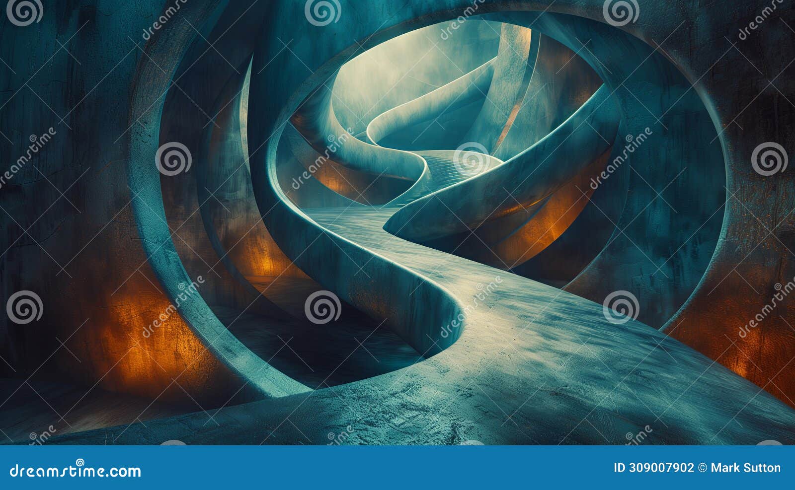 Winding And Confusing Road From Point A To Point B. Difficult Path To ...