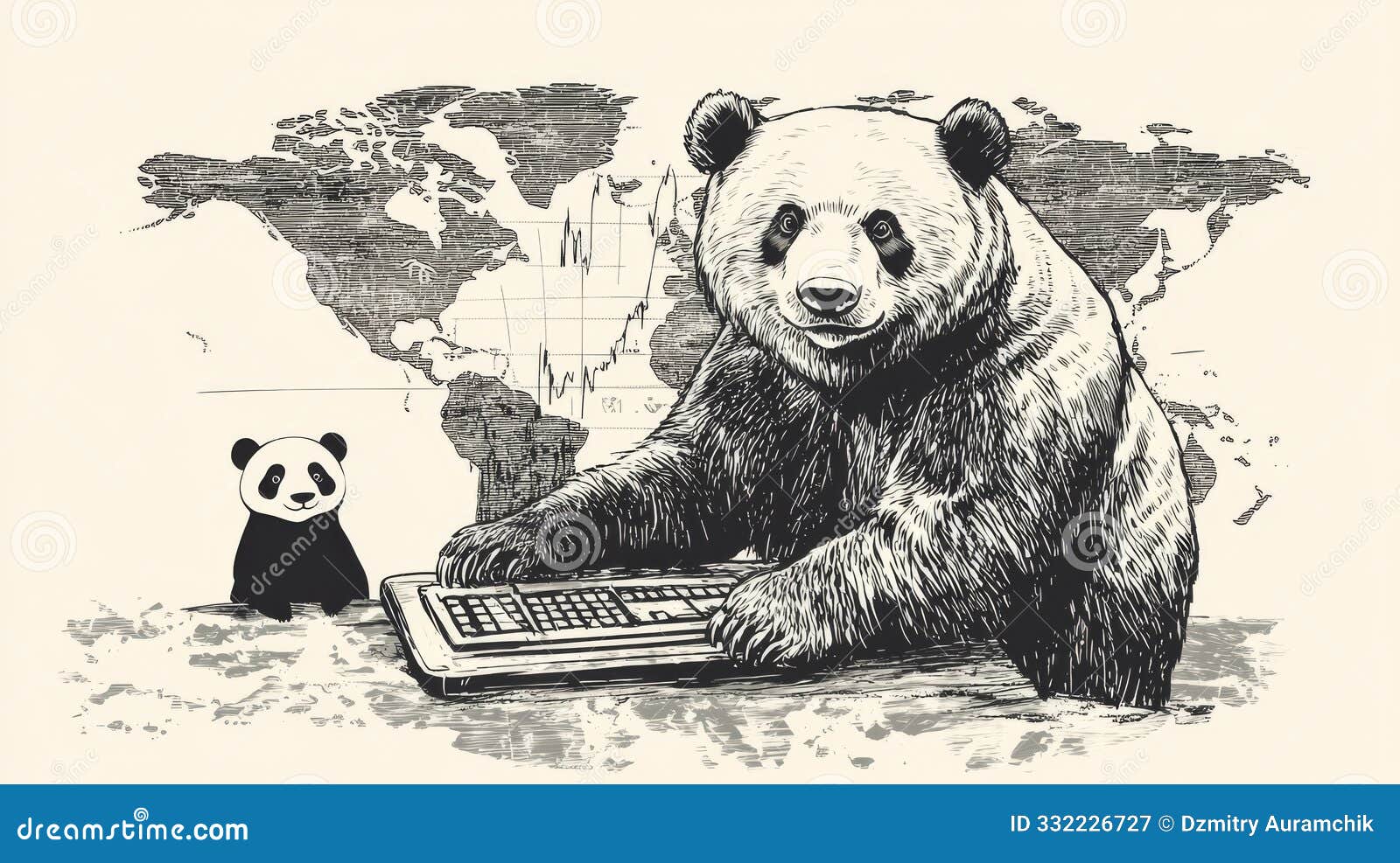 Panda Scientist In A Lab. Sci Fi Art. AI Art Generated Stock Photo ...