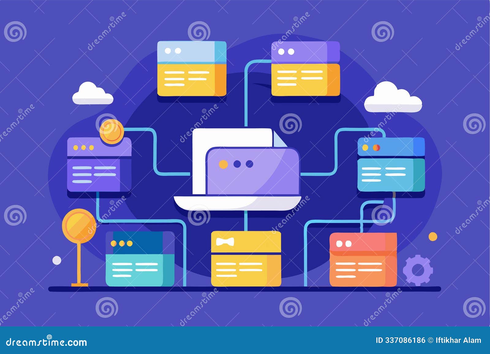 This Illustration Depicts the Process of Syncing Folders Across ...
