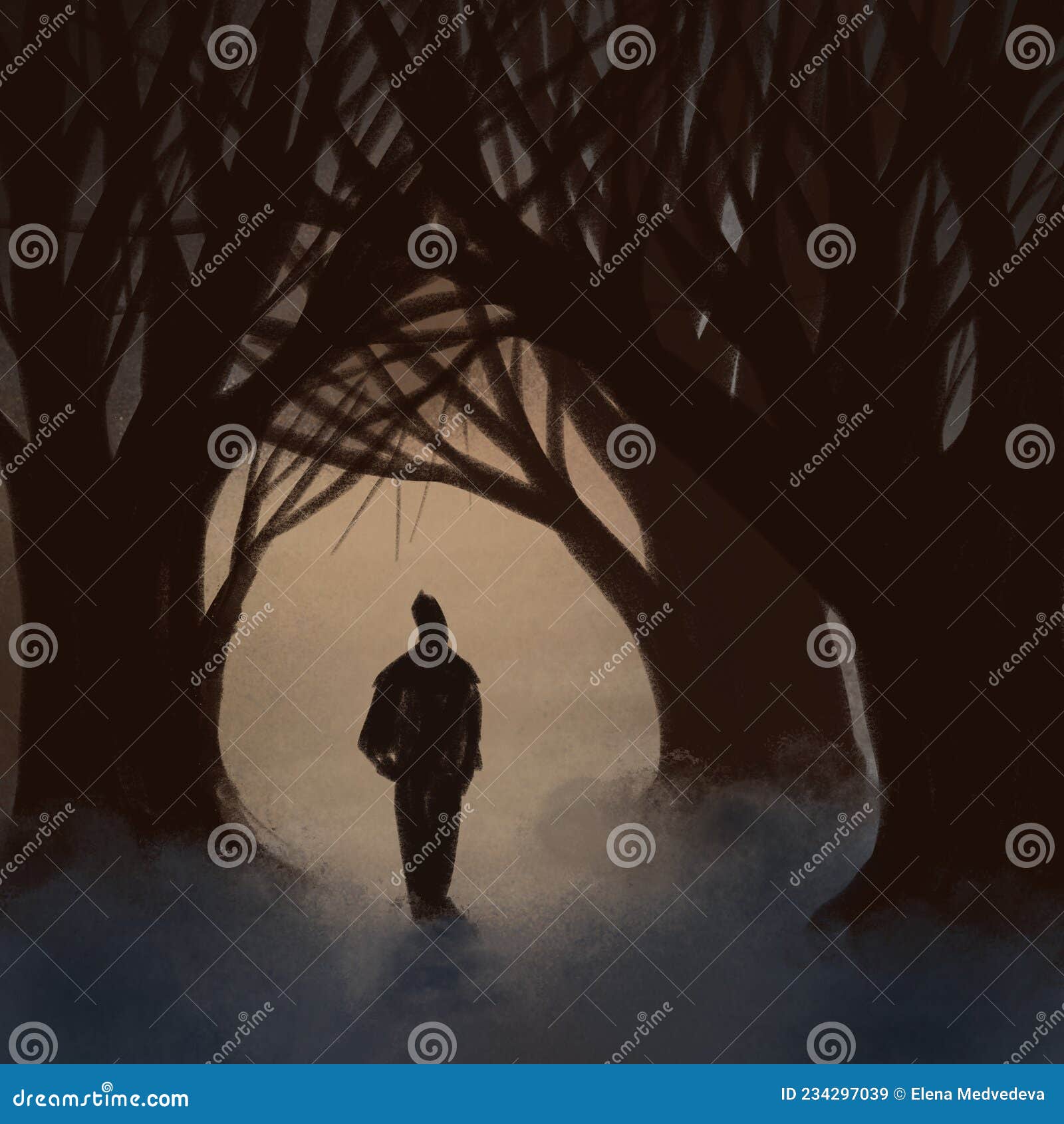 Lonely Person Alone On High Tower, Loneliness Or Solitude, Vector ...