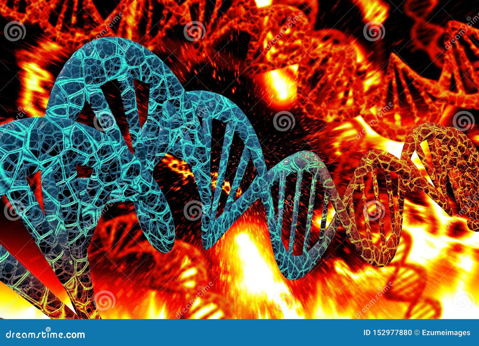 Illustration Der DNA-Strangs-3D Stock Abbildung - Illustration von ...