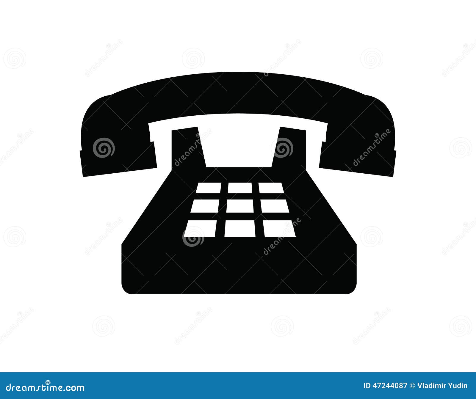 Illustration Der Ikone Des Alten Telefons Vektor Abbildung ...