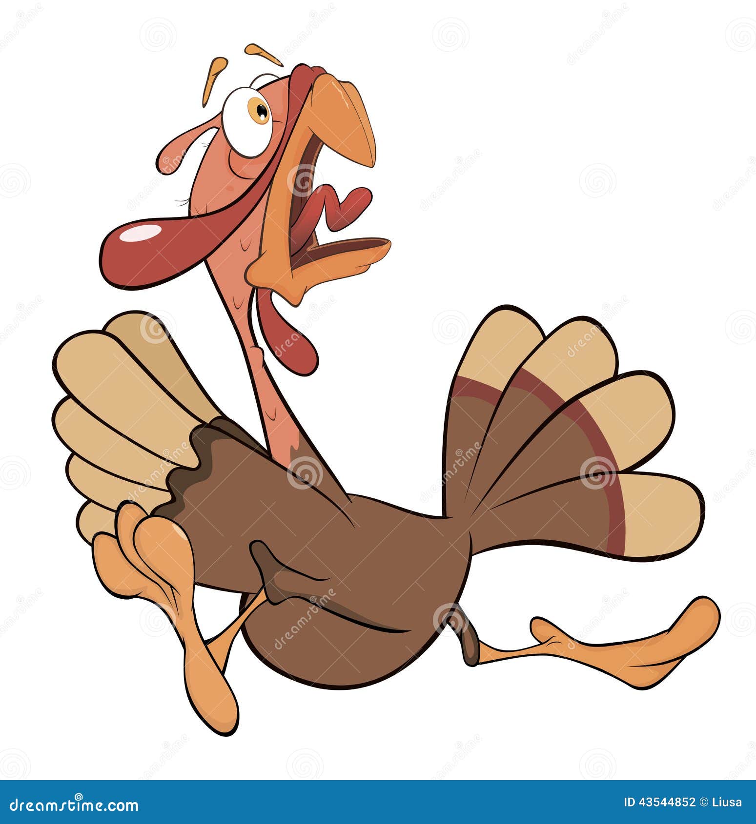 Illustration Der Truthahnkarikatur Vektor Abbildung - Illustration von ...