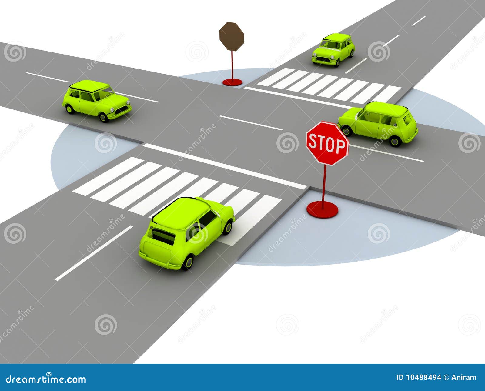 Illustration Des Carrefours Illustration Stock - Illustration du ville ...