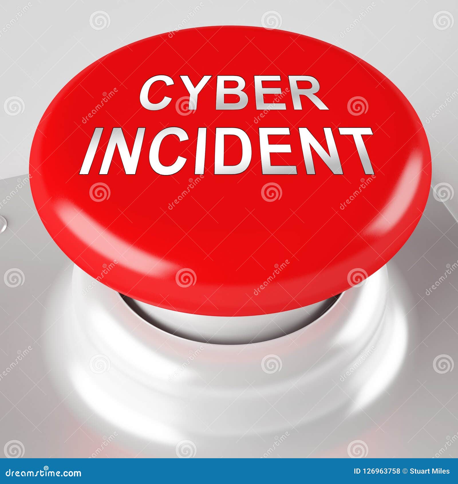 Illustration Des Cyber-Vorfall-Daten-Angriffs-Alarm-3d Stock Abbildung ...