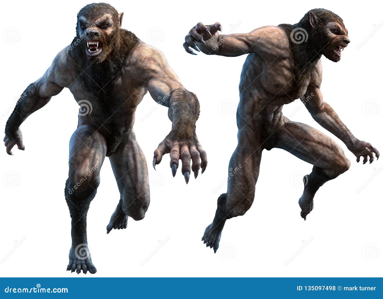 Illustration Des Loups-garou 3D Illustration Stock - Illustration du ...