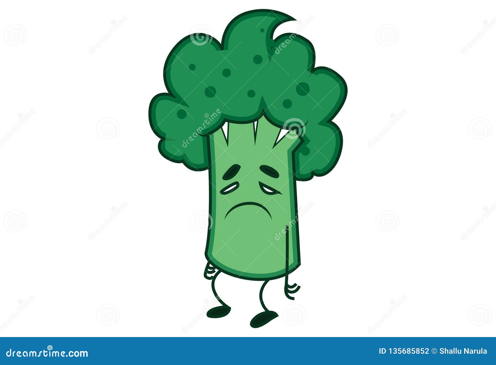 Illustration Des Netten Karikatur-Brokkolis Vektor Abbildung ...