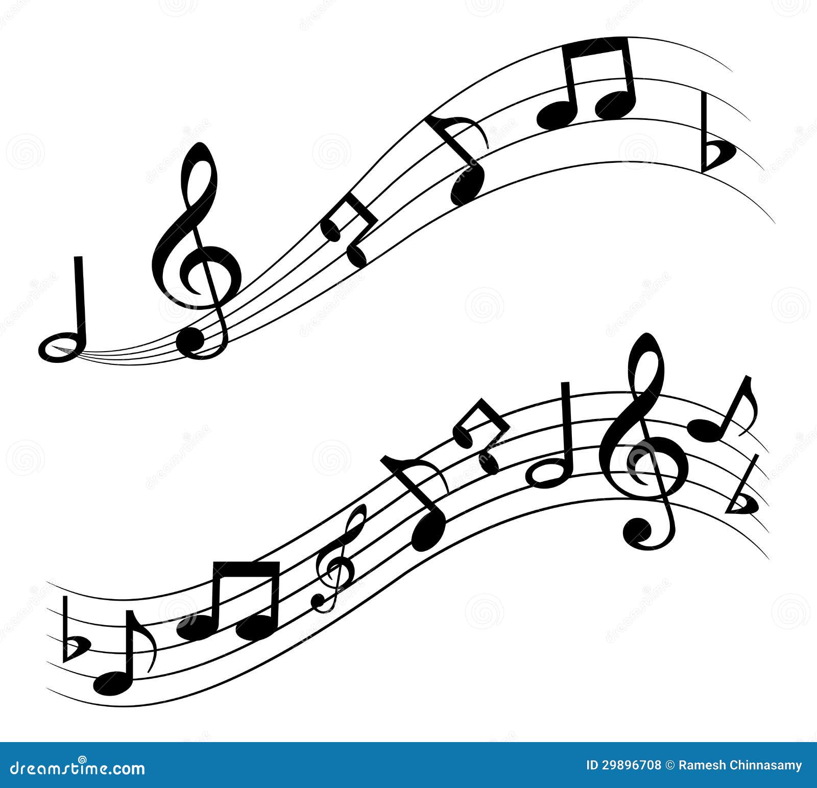 Notes de musique illustration de vecteur. Illustration du classique ...