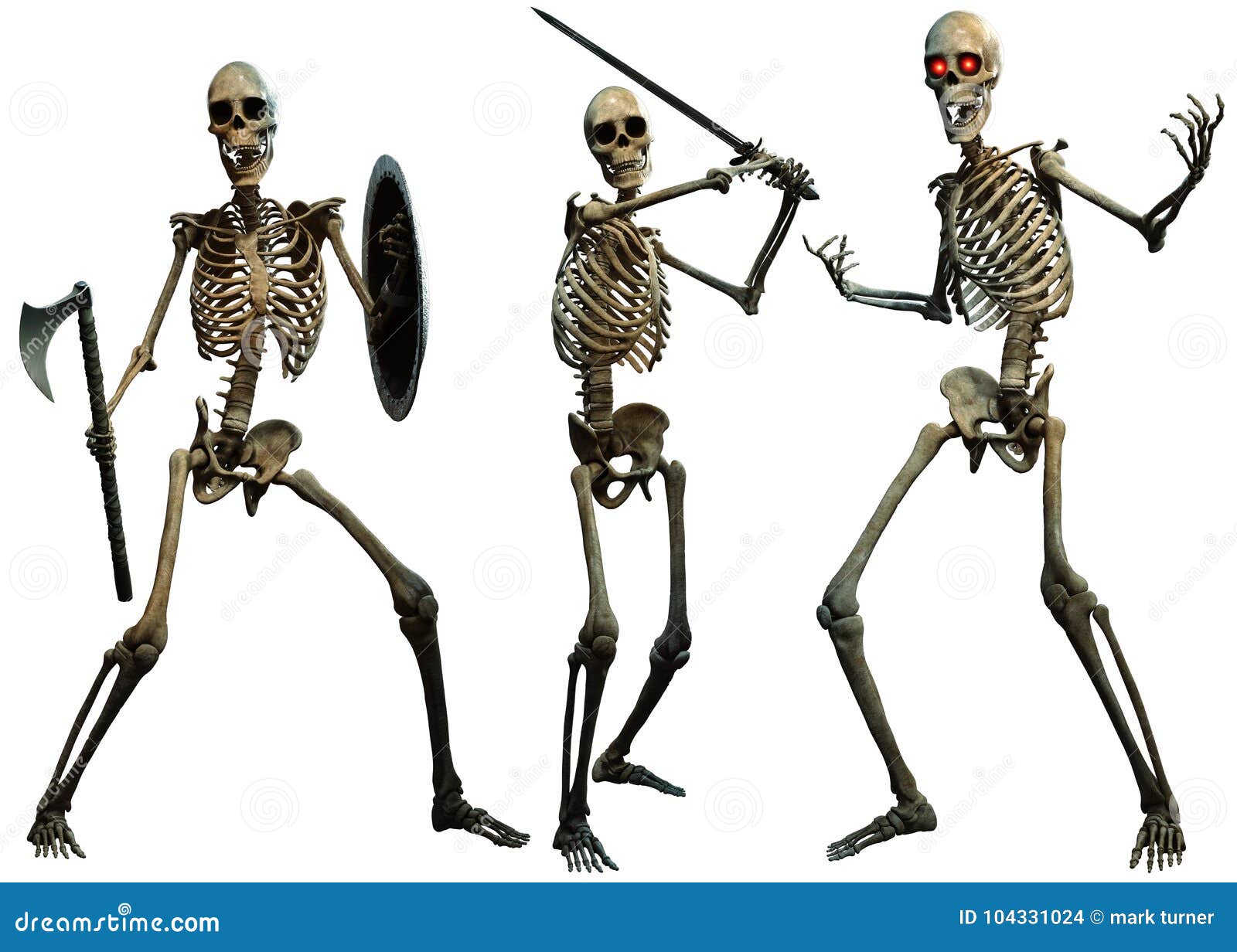 Illustration Des Squelettes 3D Illustration Stock - Illustration du ...