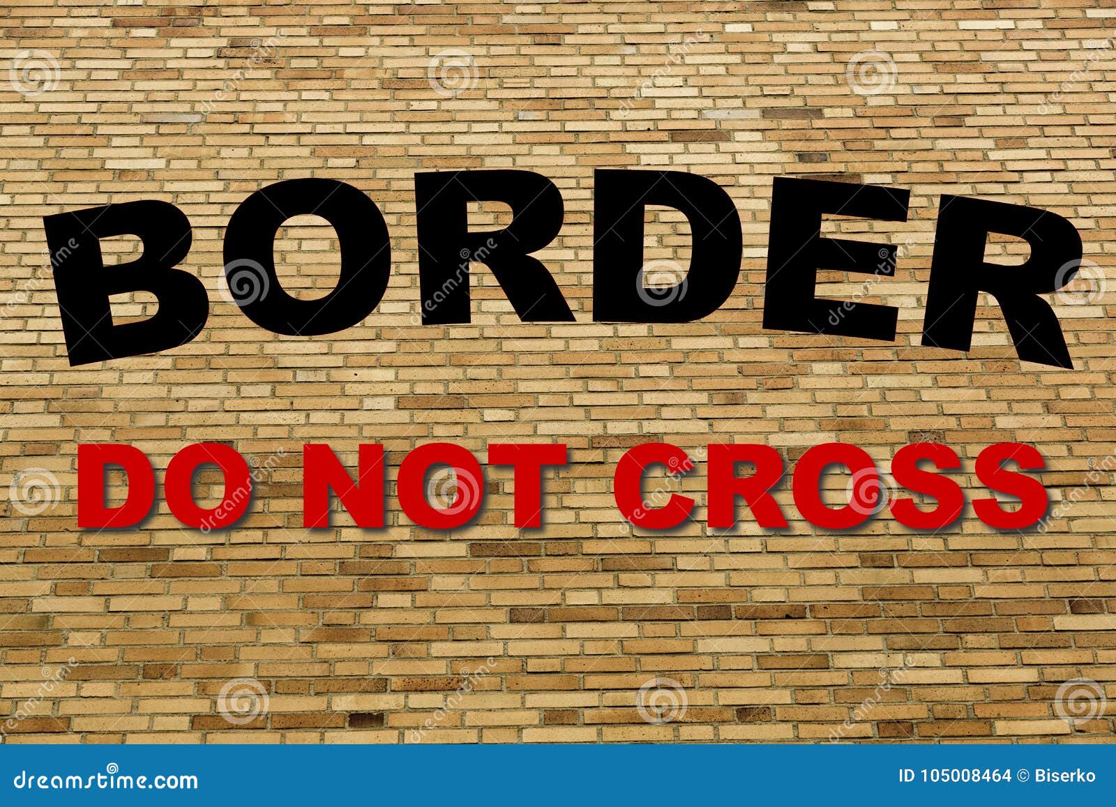 Illustration Des Symbols Der Grenzwand Stock Abbildung - Illustration ...