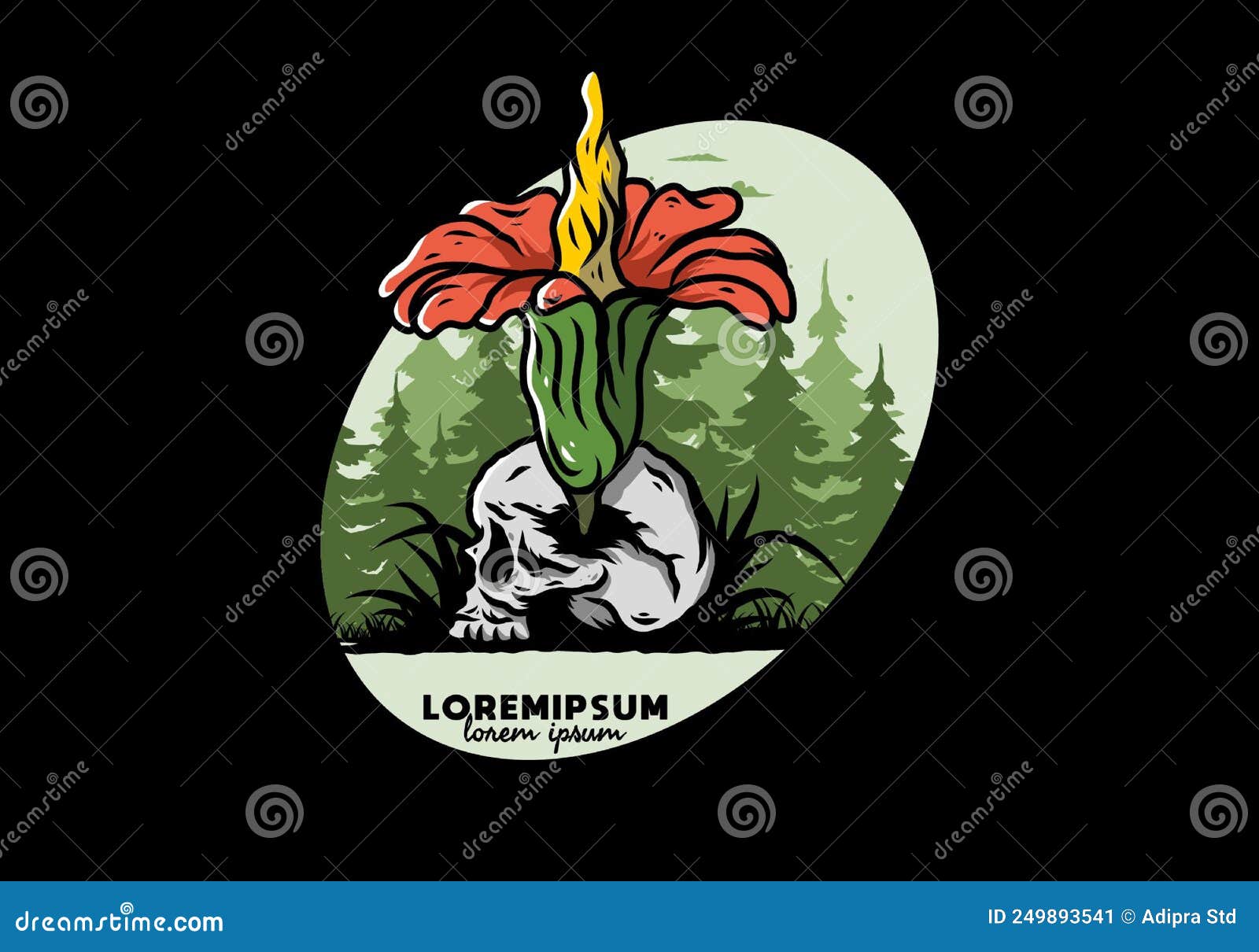 Corpse Flower Rafflesia Arnoldii . Malaysian Symbol Vector Illustration ...