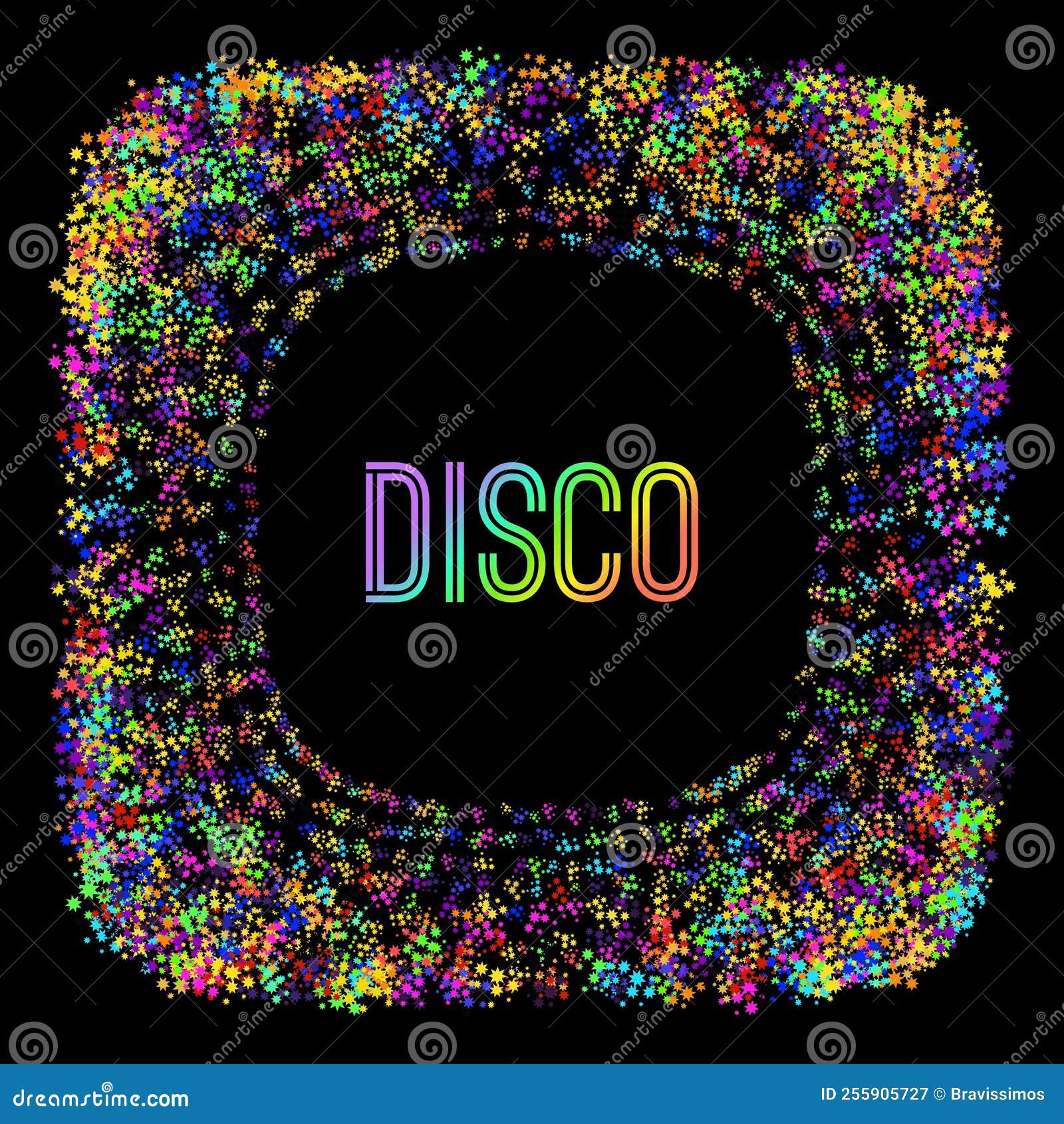 Illustration Design Disco Retro Vector. Abstract Light Stock Vector ...
