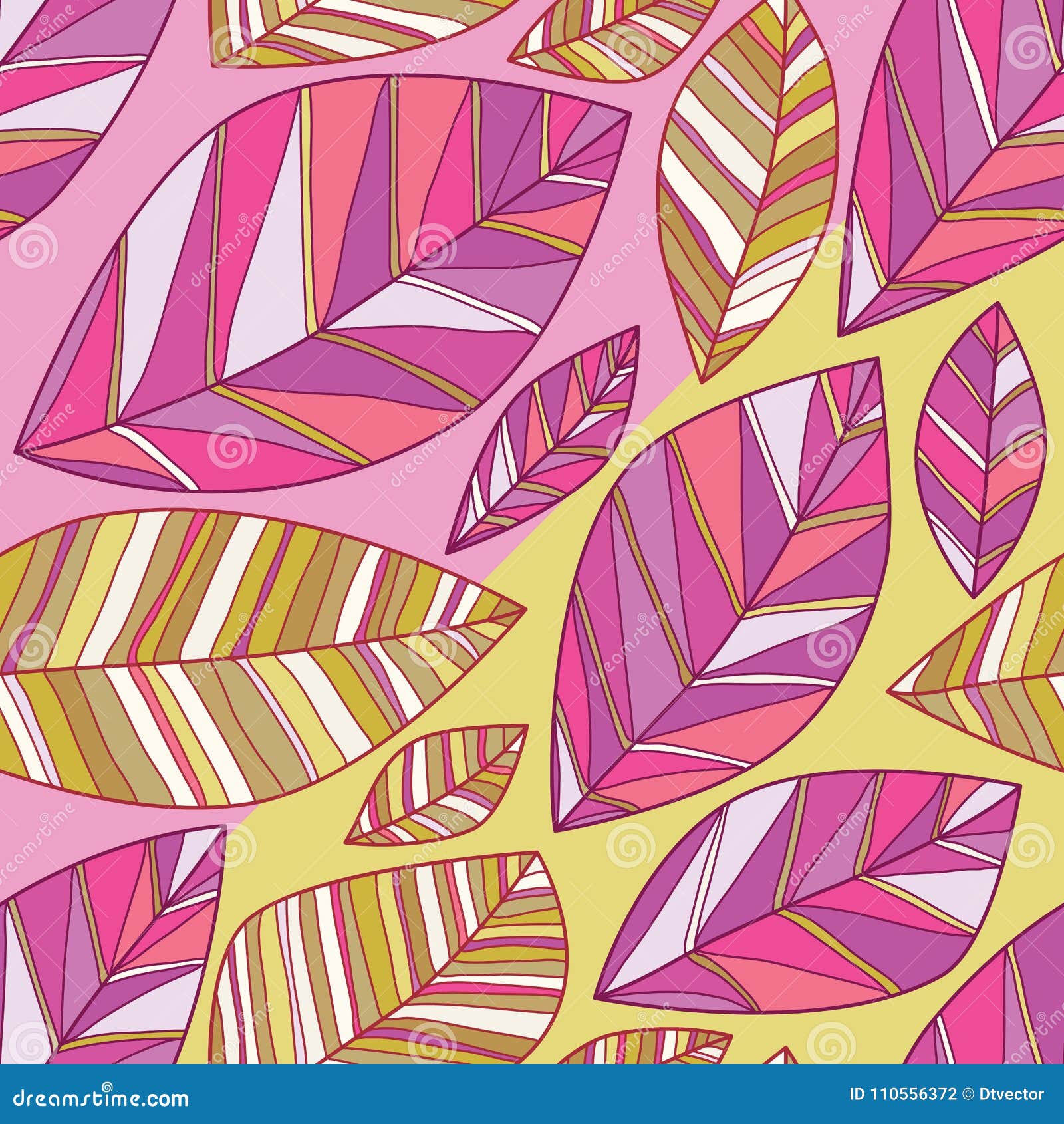 Leaf Big Small Pastel Color Seamless Pattern Stock Vector ...