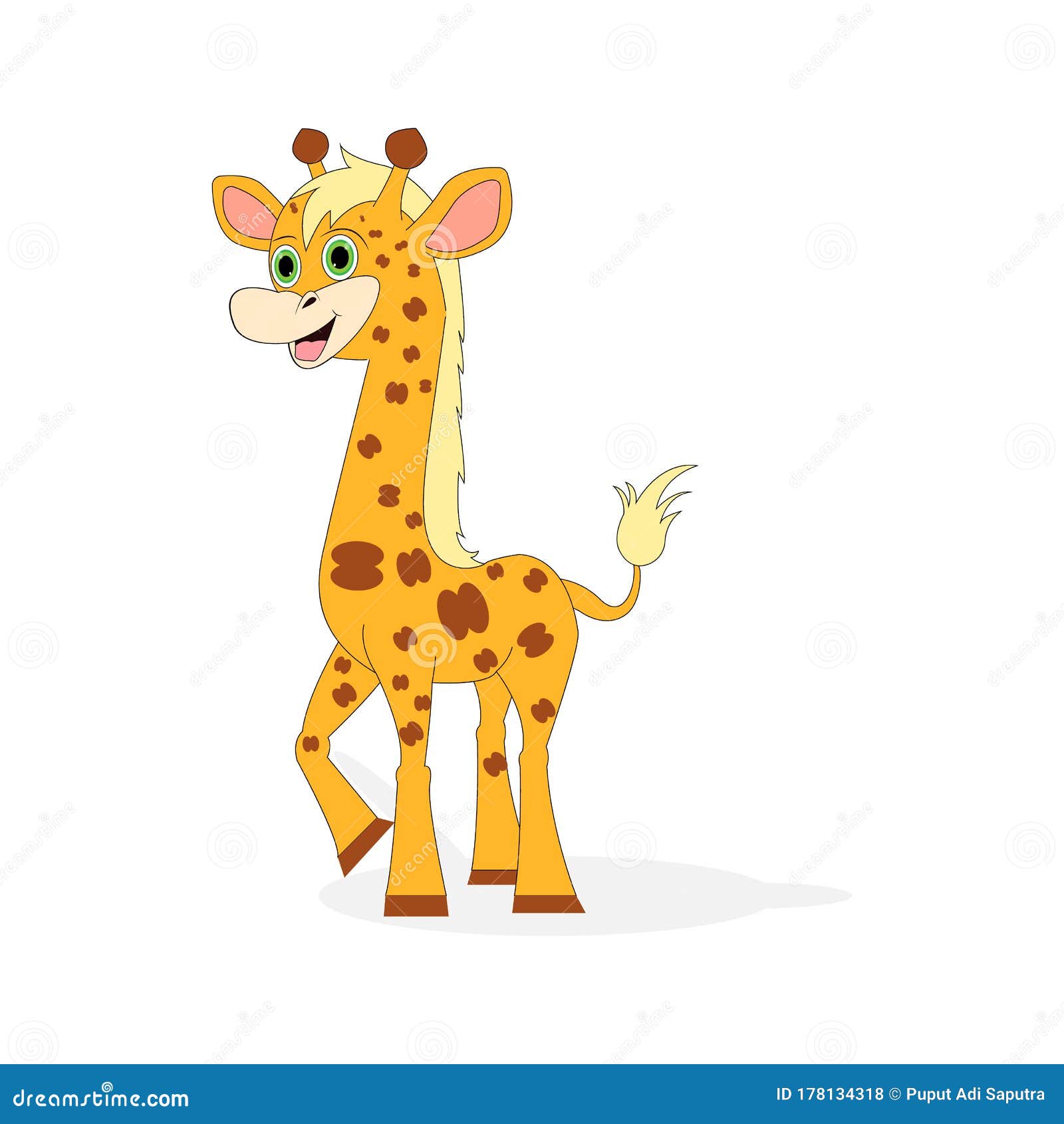 Illustration Design of Giraffe Animal Characters Stock Vector ...