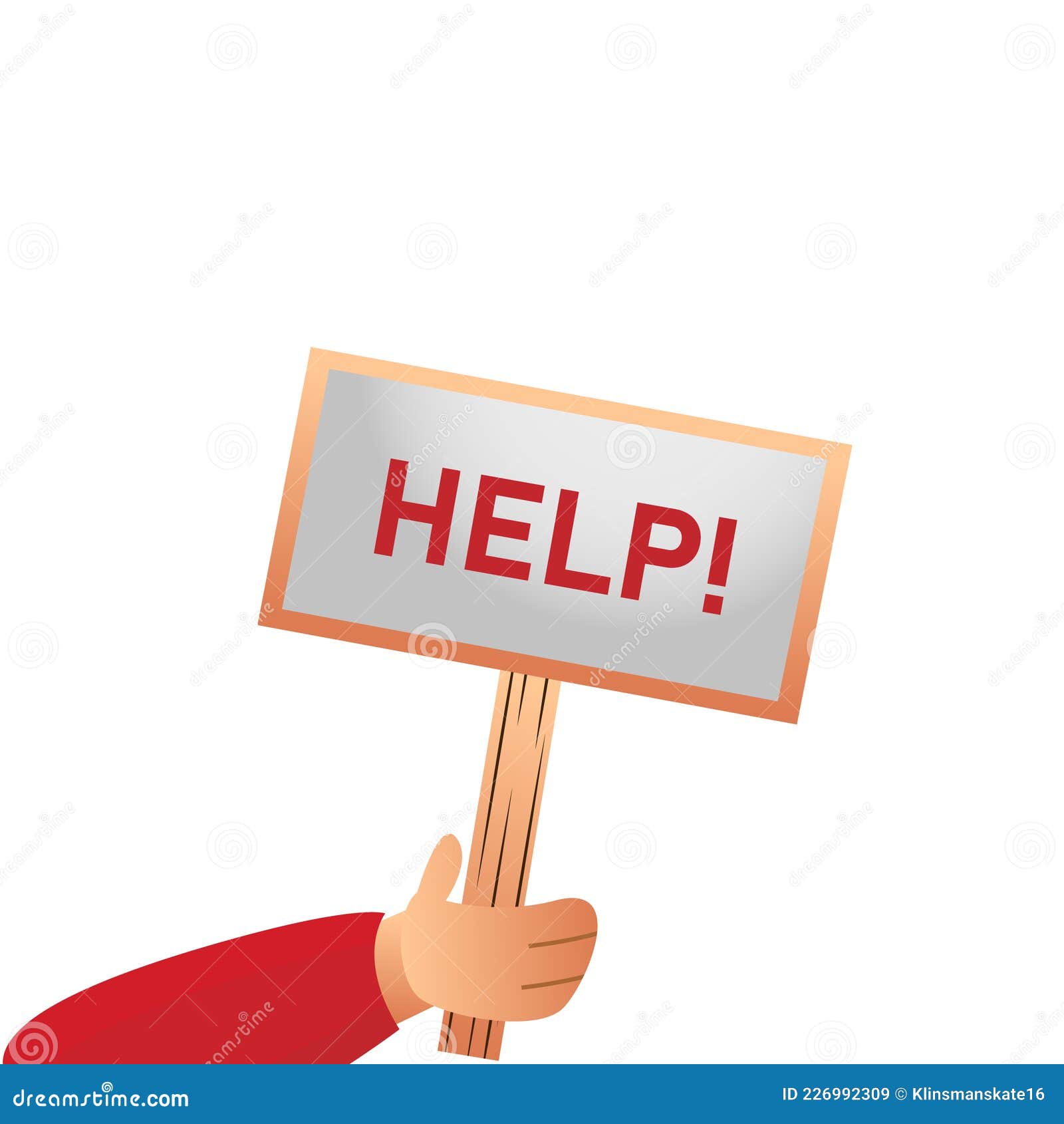 Illustration Design Hand Take Help Sign Isolated Stock Vector ...