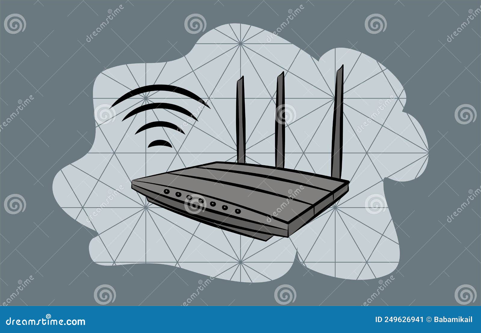 Illustration Design of Internet Communication Technology Tool Wifi ...
