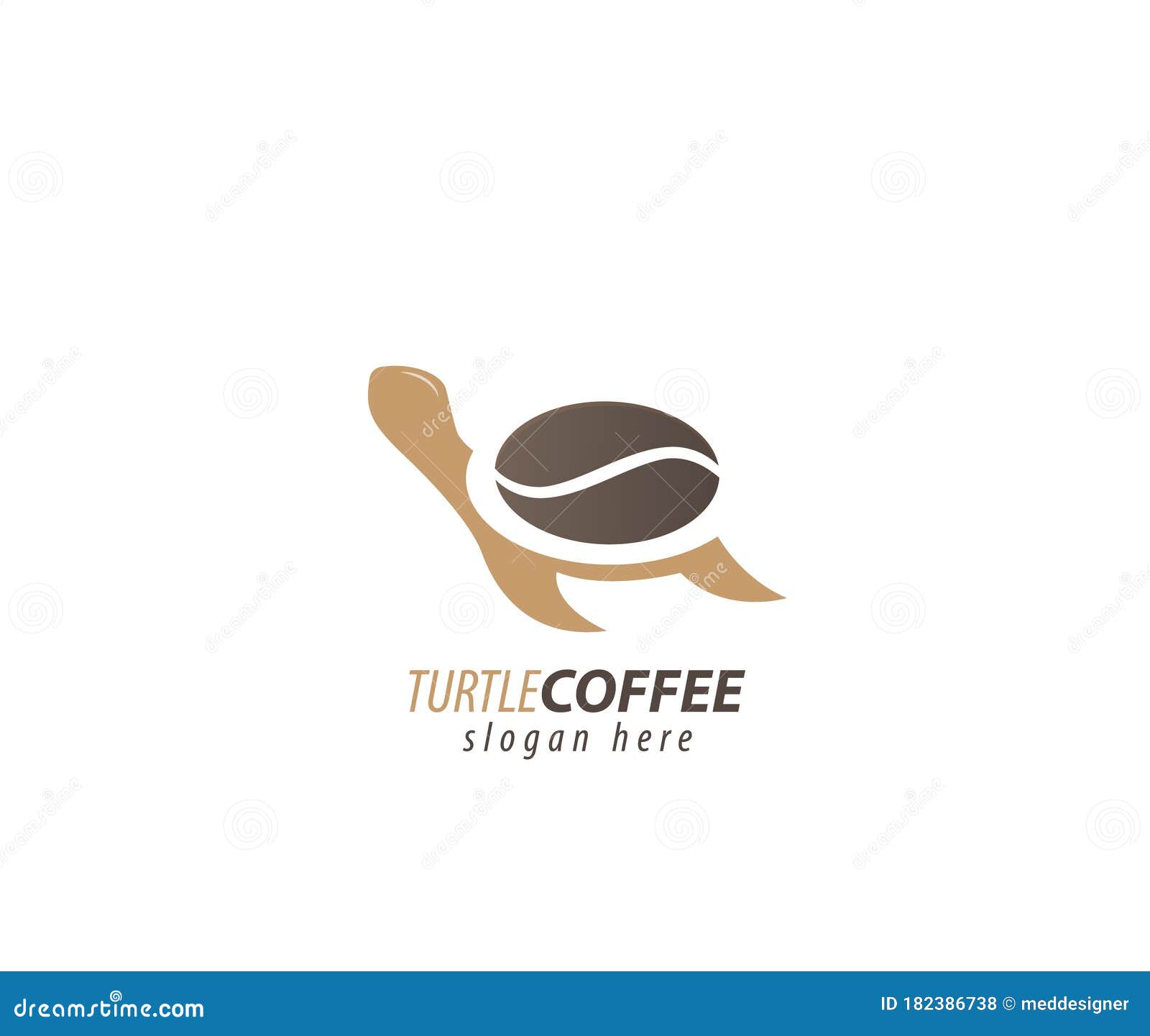 Turtle coffee logo sign stock vector. Illustration of silhouette ...