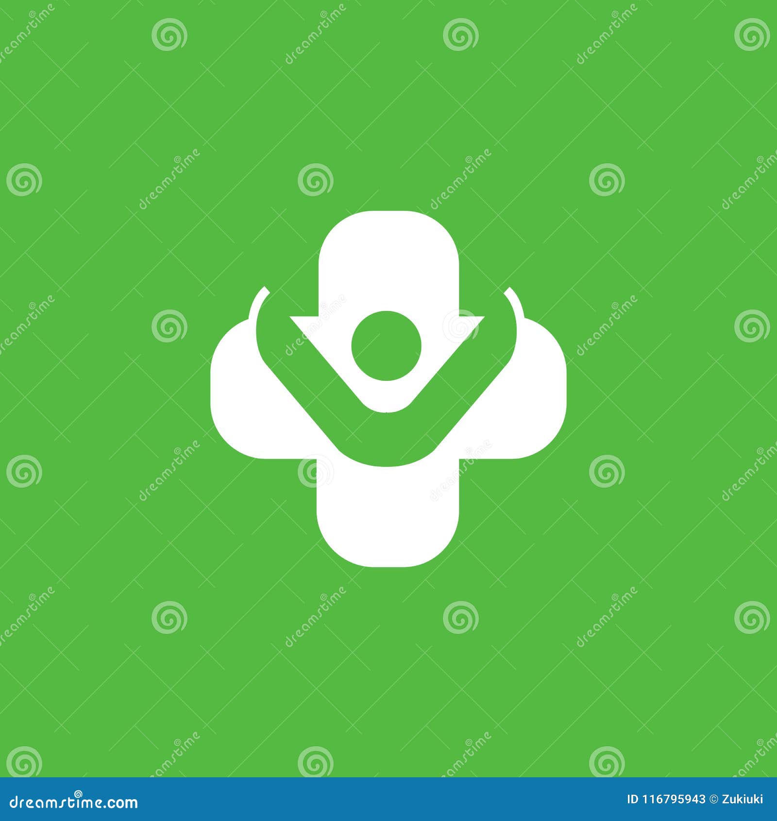 Logo Design Abstract Medical Vector Template Stock Illustration