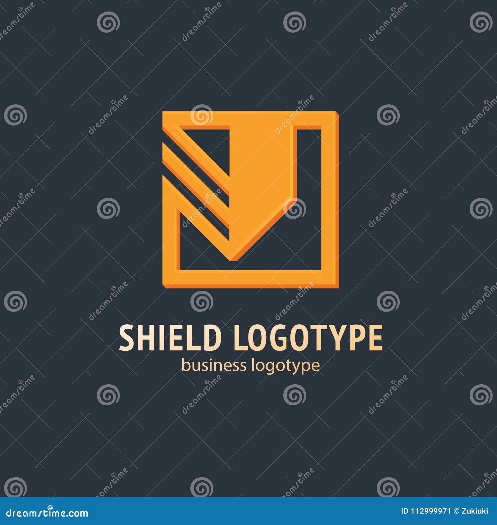 Logo Design Abstract Shield Vector Template Stock Vector - Illustration ...