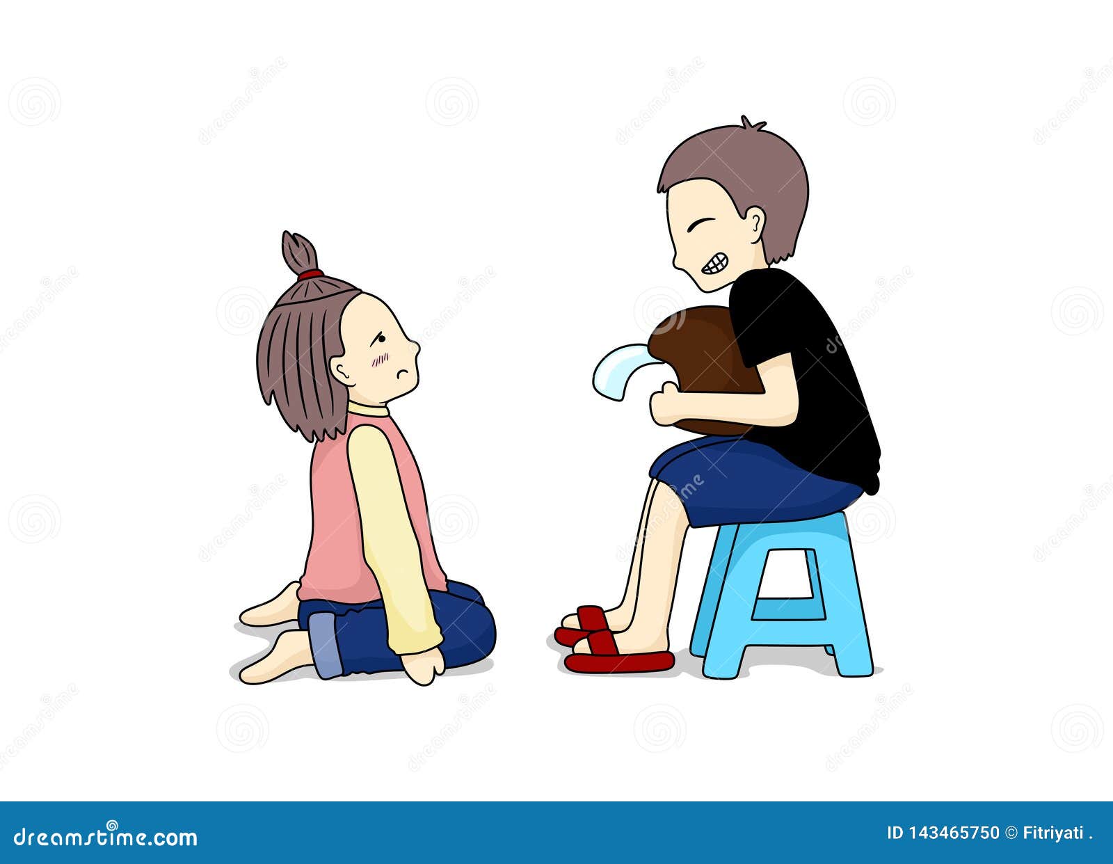 Illustration Design of Mischievous Boy Stock Vector - Illustration of ...