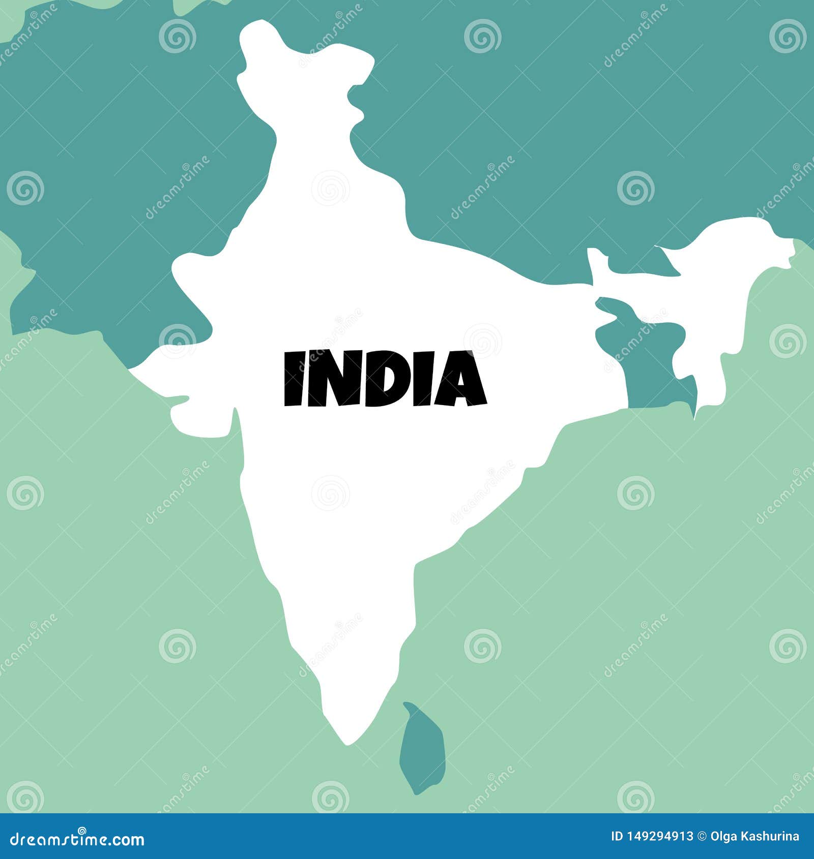 Illustration of Detailed Map of India Stock Illustration - Illustration ...