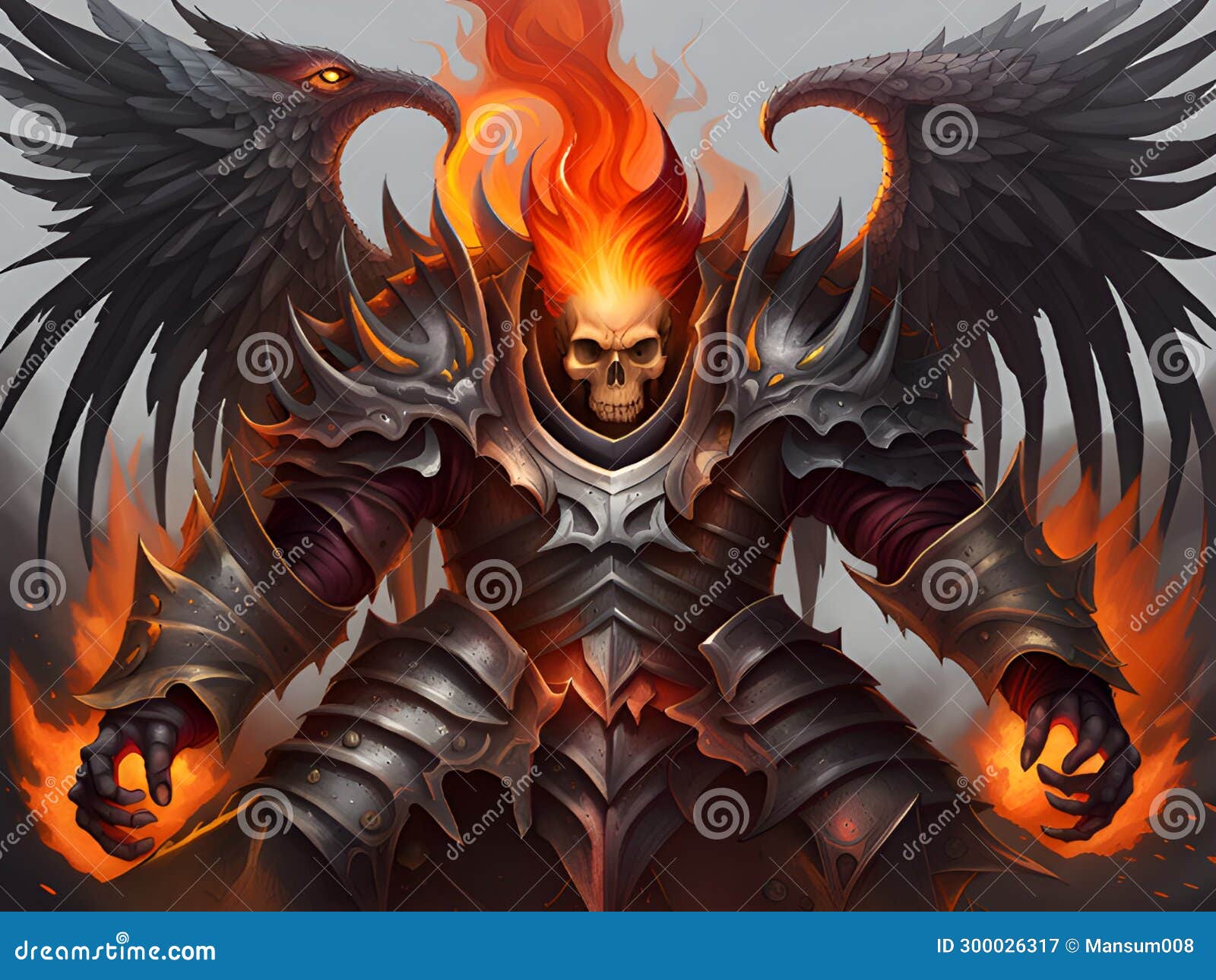 Illustration of a Devil in a Fantasy Style Stock Illustration ...