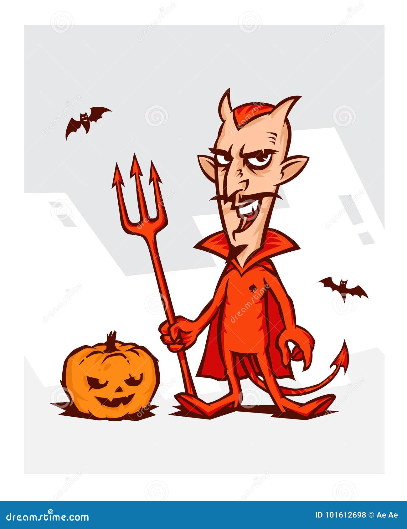 Illustration of the Devil for the Holiday of the Halloween. Devi Stock ...