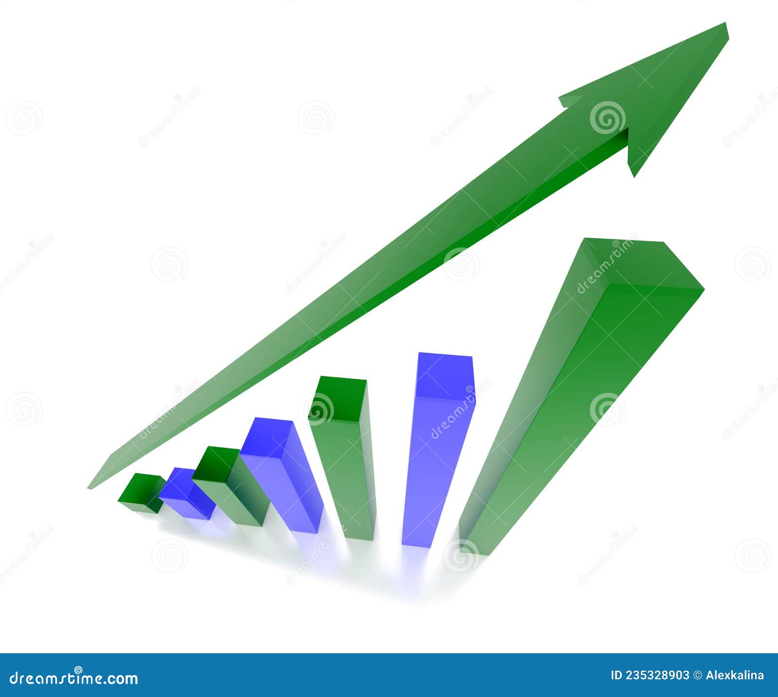 Illustration of Diagram with the Growing Progress. Business Concepts ...
