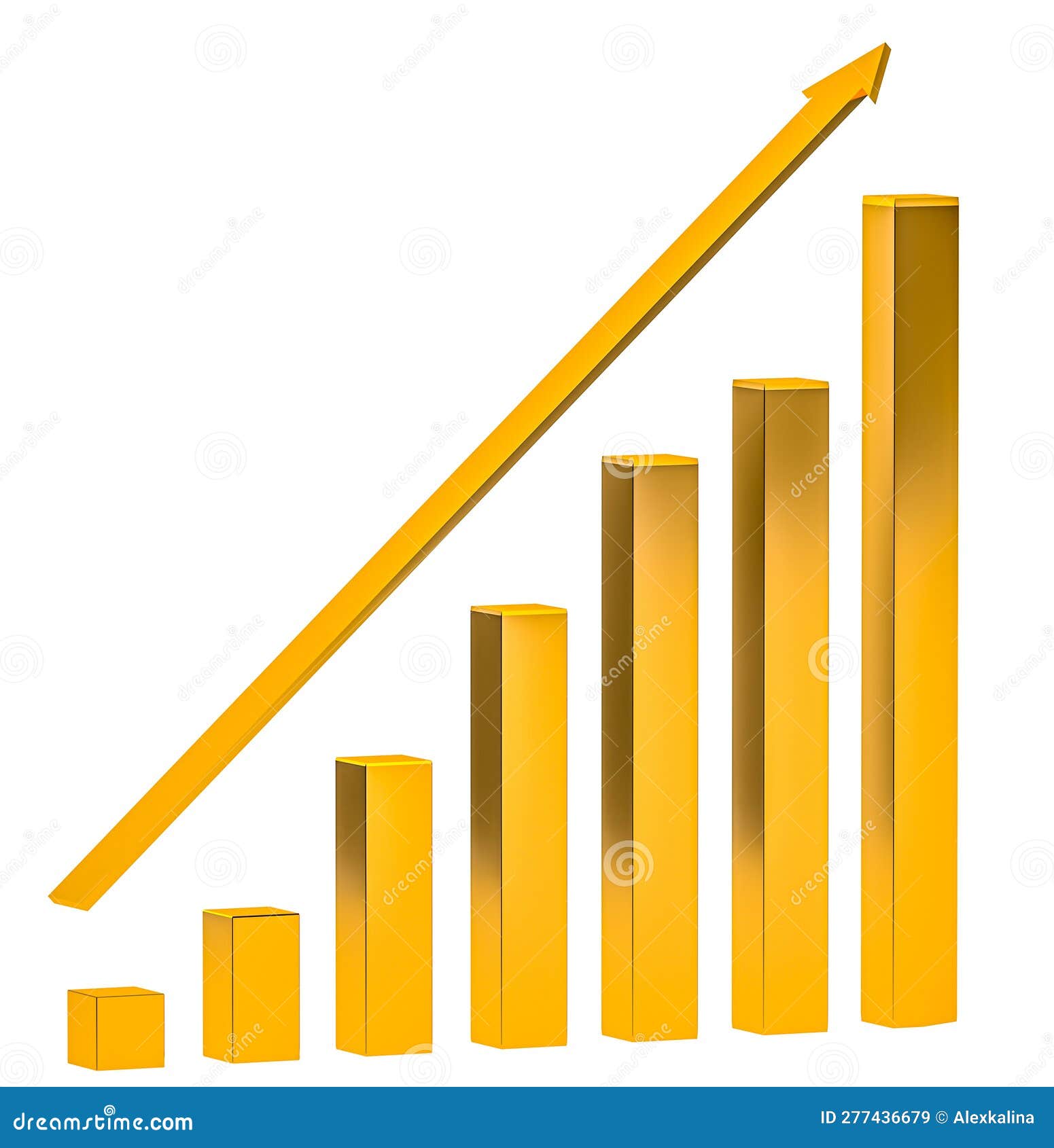 Illustration of Diagram with the Growing Progress. Business Concepts ...