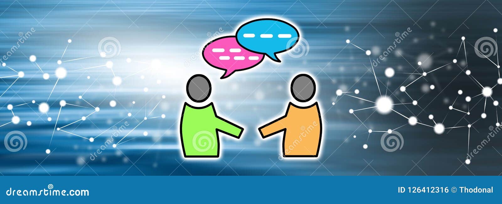 Concept of dialog stock illustration. Illustration of person - 126412316