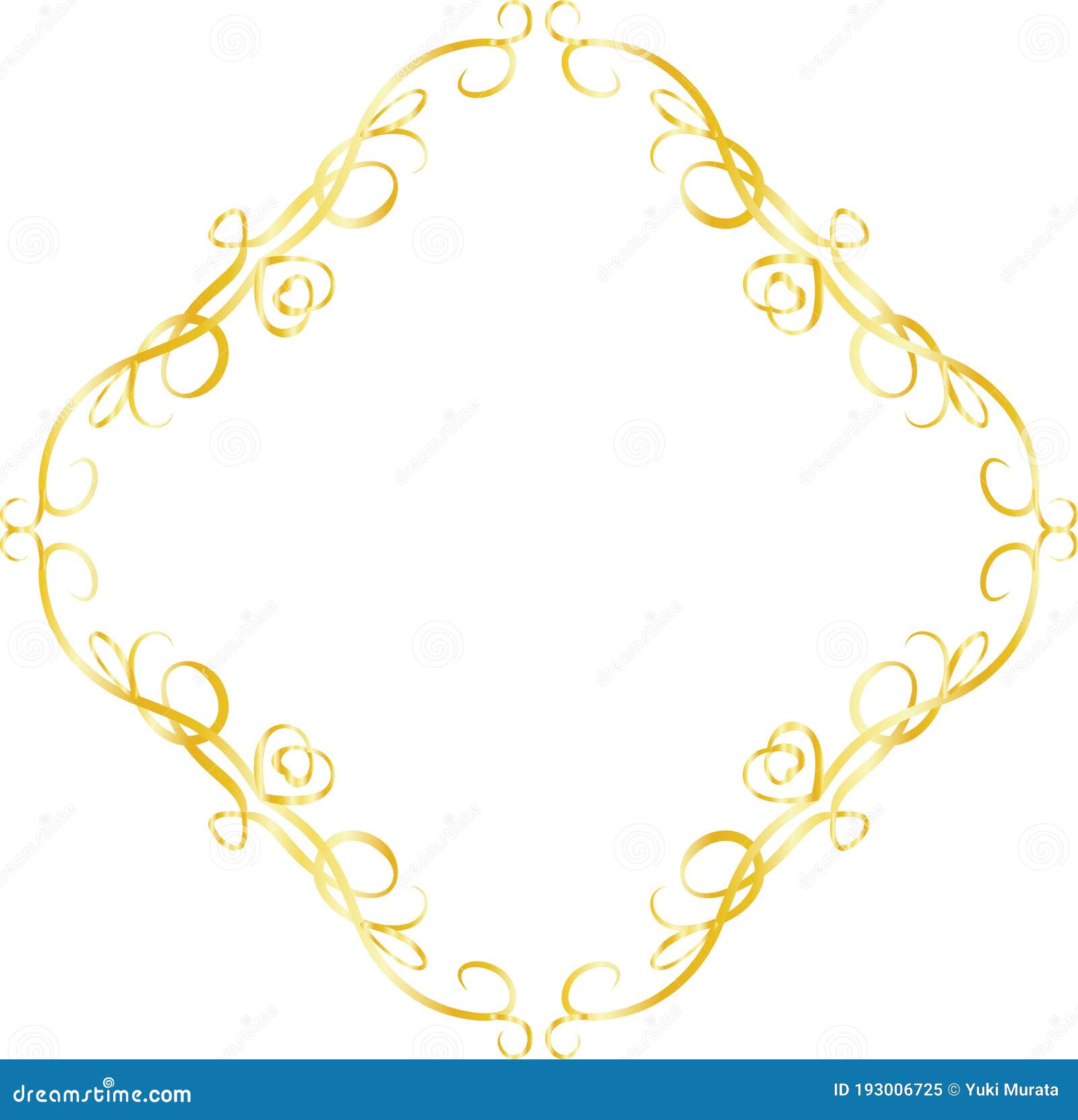 Gold Diamond Antique Pattern Frame Stock Vector - Illustration of ...