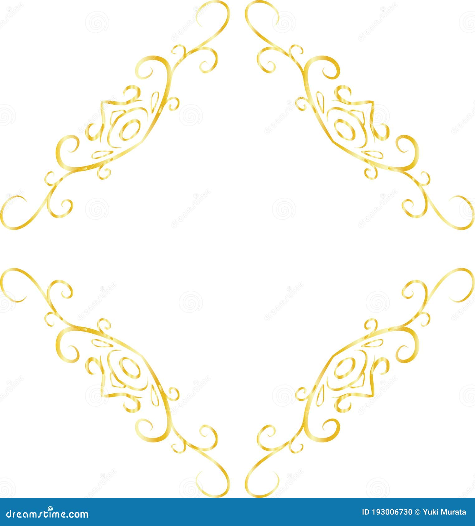 Gold Diamond Antique Pattern Frame Stock Vector - Illustration of ...