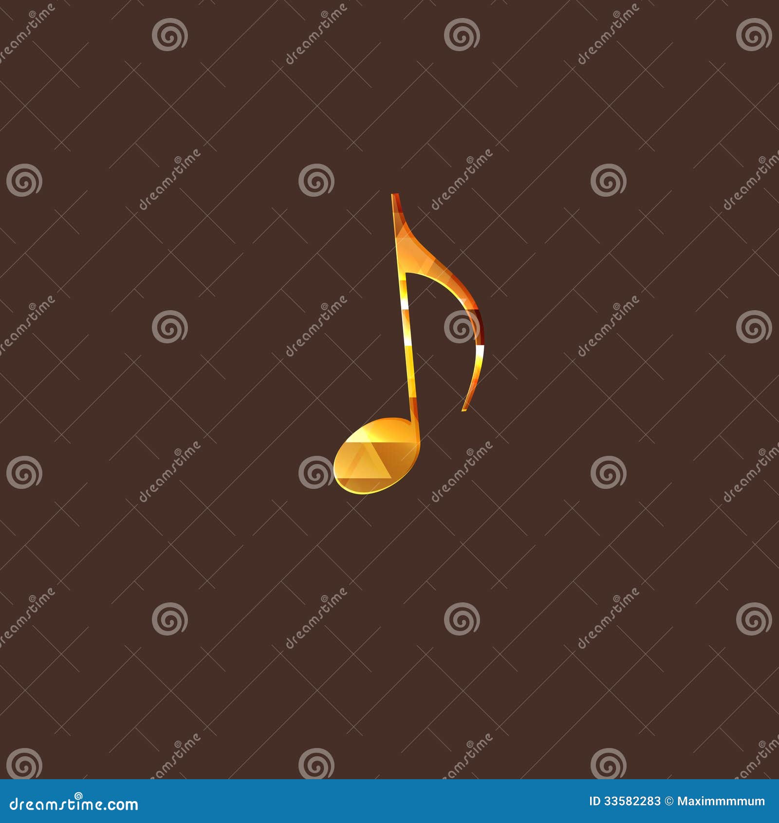 Illustration with Diamond Musical Note Stock Illustration ...