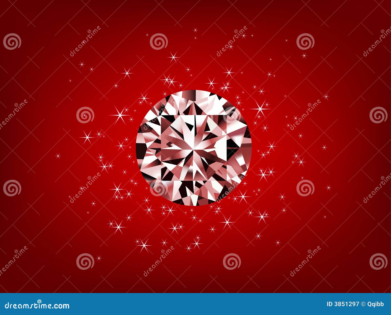 Illustration of Diamond with Shiny Stars Stock Vector - Illustration of ...