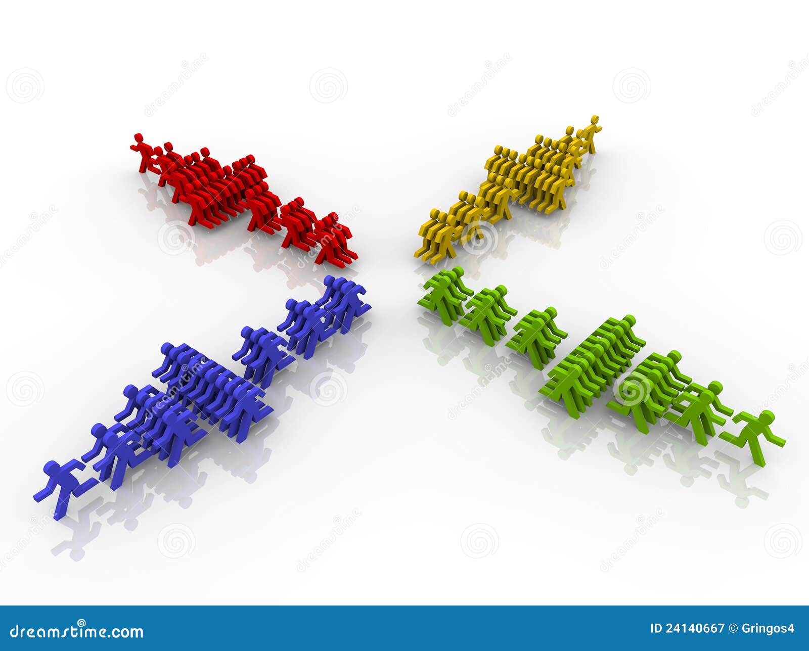 Illustration of a Different Business Direction Stock Illustration ...