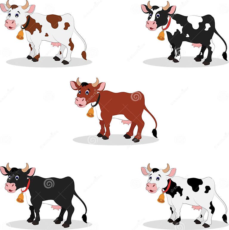 Illustration of Different Color Cows Stock Illustration - Illustration ...
