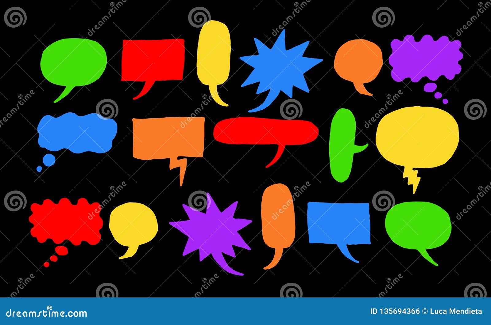 Illustration of Different Comic Balloons Stock Illustration ...